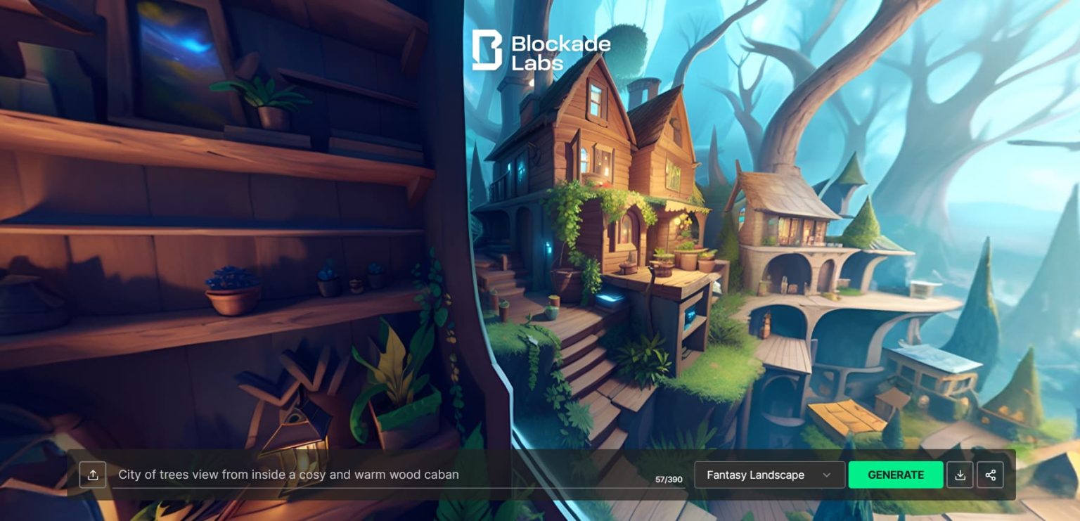 Create incredible 360° skybox with Blockade Labs